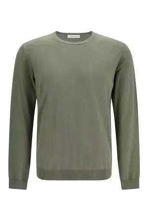 ROBERTO COLLINA Long-sleeved Crew-neck Sweater - Green