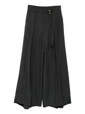Sacai Belted Pleated Trousers - Grey