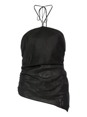 SEMICOUTURE Halterneck Top - Black