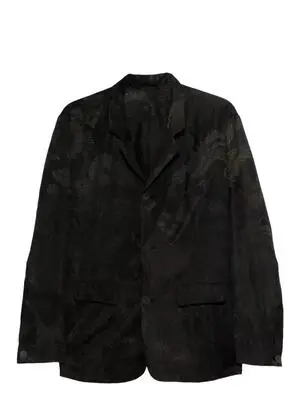 CHRISTIAN PEAU Floral Patterned Blazer - Black