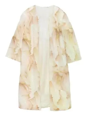 DE SANTIS Sequin-embellished Coat - Neutrals
