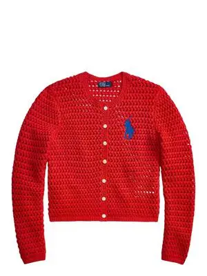 POLO RALPH LAUREN Crochet Appliqué Cardigan