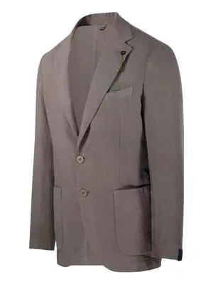 SANTANIELLO Buttoned Pocket Blazer - Grey