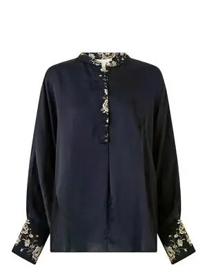 Camilla Placket Detail Shirt - Blue