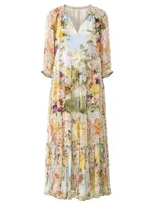 Camilla Gathered Panel Dress - Neutrals