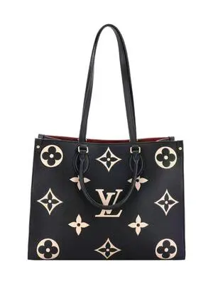 LOUIS VUITTON Louis Vuitton Onthego Tote Bicolor Monogram Empreinte Giant MM Black