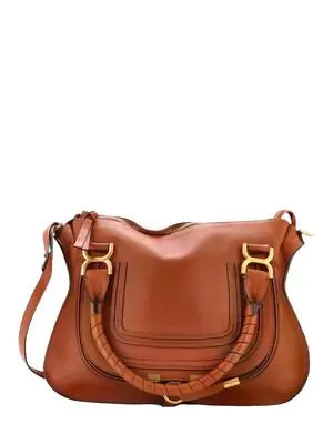 Chloé Marcie Leather Medium Satchel - Brown