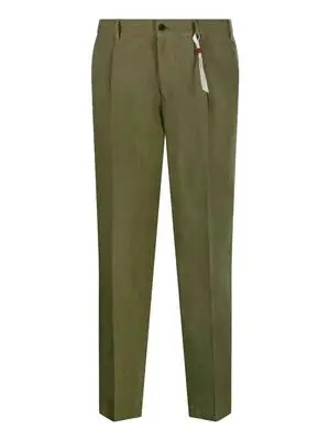 SANTANIELLO Irno Pleated Trousers - Green