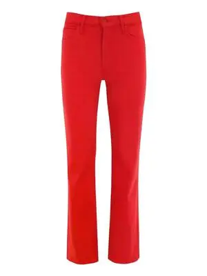 MOTHER Kick Flare Trousers - Red