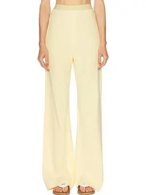 Wardrobe.NYC Crepe Bias Cut Pant - Butter