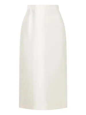HEIRLOME Irene Silk Midi Skirt - Neutrals
