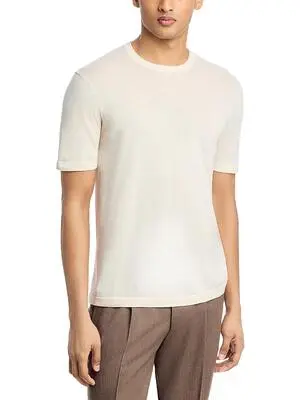 JACK VICTOR Wellington Crewneck Knit T-shirt - Ecru