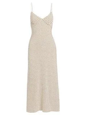 Matteau Floral-print Silk-voile Midi Slip Dress - Cream