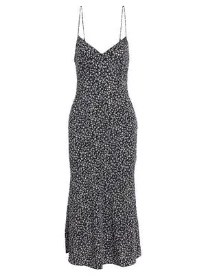 Matteau Floral-print Silk-voile Midi Slip Dress - Navy