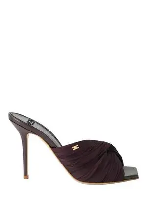 Elisabetta Franchi Crossed Draped Stiletto Sandals - Brown