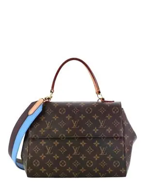 LOUIS VUITTON Cluny Top Handle Mm Monogram Canvas Shoulder Bag - Brown
