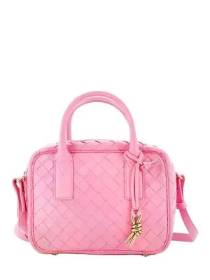 Bottega Veneta Getaway Bag Intrecciato Leather Small Cross Body Bag - Pink