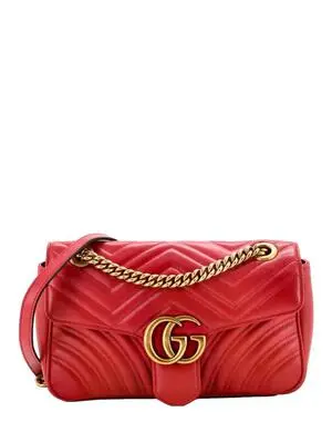 Gucci Gg Marmont Small Crossbody Bag - Red