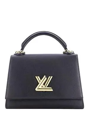 LOUIS VUITTON Twist One Handle MM Satchel Black