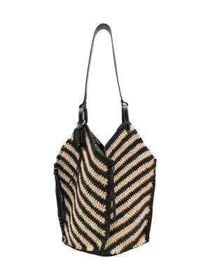 Isabel Marant Étoile ISABEL MARANT Tampa Striped Shoulder Bag Black