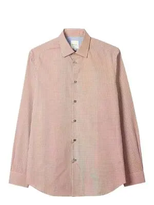 Paul Smith Tailored-fit Rust Gingham Shirt Orange