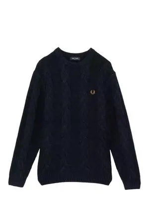 FRED PERRY Cable Knit Crew Neck Sweater