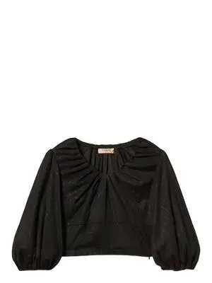 TWINSET Tulle Blouse - Black