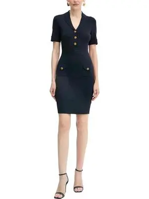 Guess Button Pocket Dress - Blue
