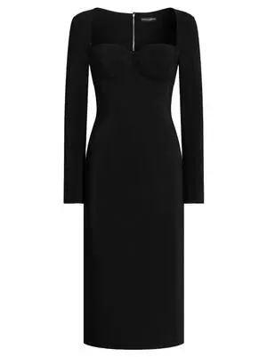 Dolce & Gabbana Cady Sheath Dress - Black