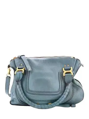 Chloé Marcie Leather Medium Satchel - Blue