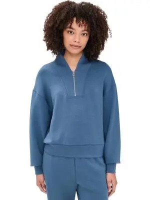 Varley Varley Super-Soft Quarter Zip Pullover Bijou Blue