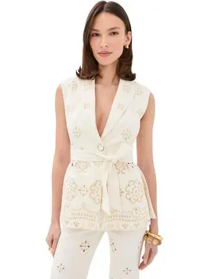 Veronica Beard Townes Vest - Dove