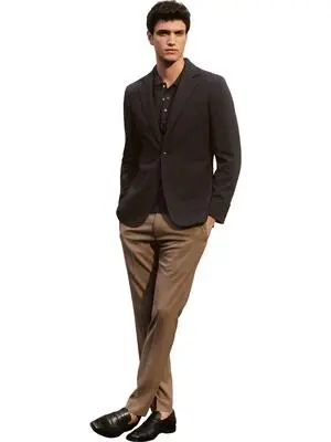 REISS Slim-fit Drawstring Trousers - Camel