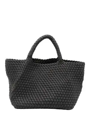 MARREA Woven Handle Tote Bag - Grey
