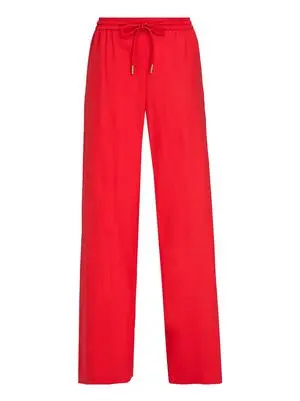 Zimmermann Wool-blend Twill Wide-leg Pants - Red