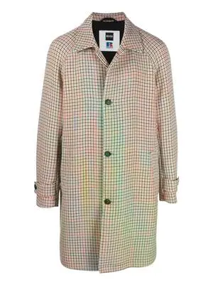 BOSS X Russell Athletic Single-Breasted Houndstooth Coat