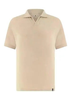 BOGGI MILANO Stretch Linen Jersey Polo Shirt