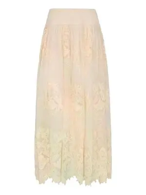 Zimmermann Luna Lace Maxi Skirt - Neutrals