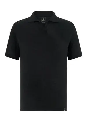 Boggi Milano V-neck Collared T-shirt - Black