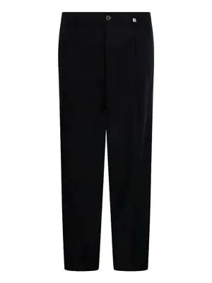 MYTHS Button Pleated Trousers - Black