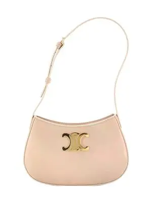 Celine Triomphe Tilly Bag Smooth Calfskin Medium Shoulder Bag - Neutrals