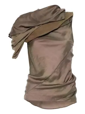 ENTIRE STUDIOS Asymmetric Neck Top - Brown