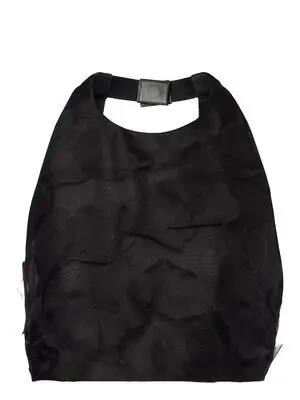 Max Mara Fumetto Silk Fil Coupé Crop Top - Black