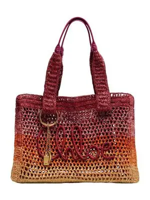 Chloé Summer Raffia Tote Bag - Red