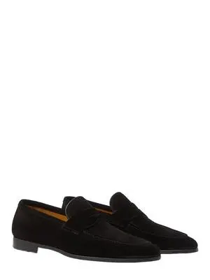 Magnanni Diezma Suede Penny Loafers - Brown