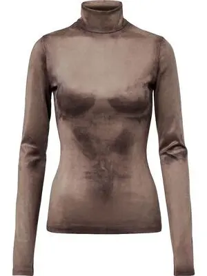Acne Studios Tarkis Trompe-l’œil Turtleneck Top Grey