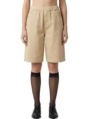 ENTIRE STUDIOS Relaxed Fit Denim Shorts - Beige