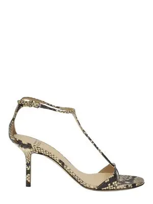 FRANCESCO RUSSO Strappy Stiletto Sandals - Camel