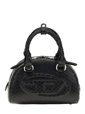 DIESEL® 1dr Dome Print Leather Bag - Black