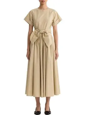 PATOU Midi Dress With Belt - Beige